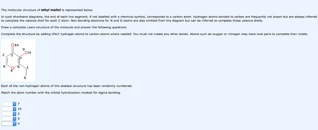 Solved The molecular structure of ethyl maltol is | Chegg.com
