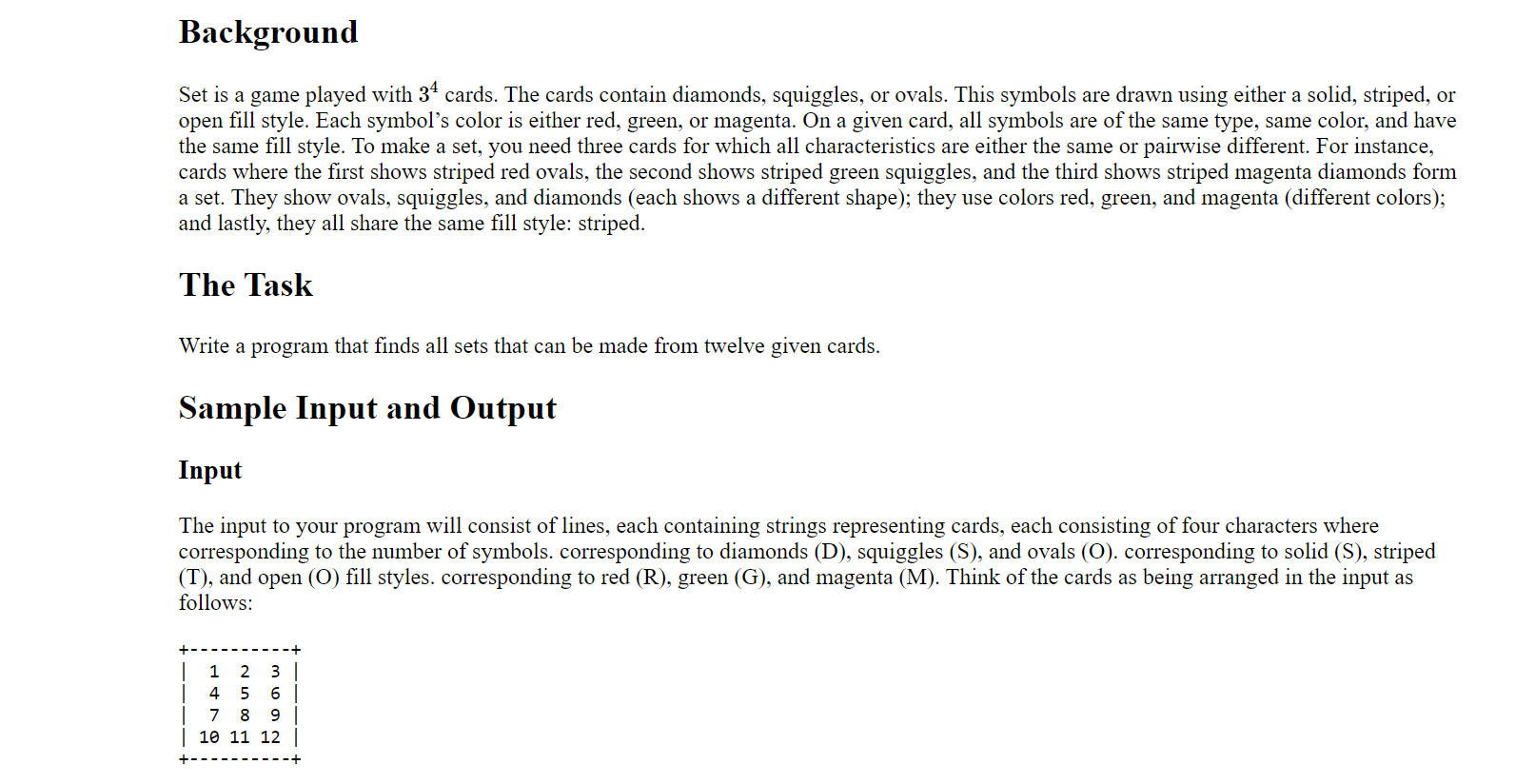 Solved Background Set is a game played with 34 cards. The | Chegg.com