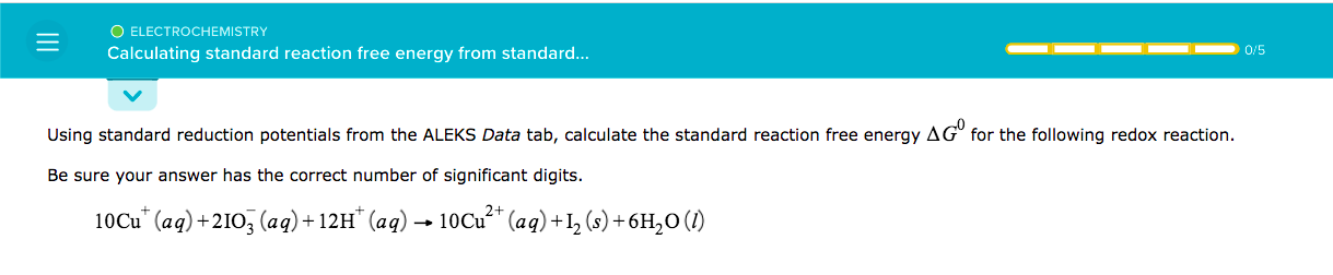 Solved Using standard reduction potentials from the ALEKS | Chegg.com