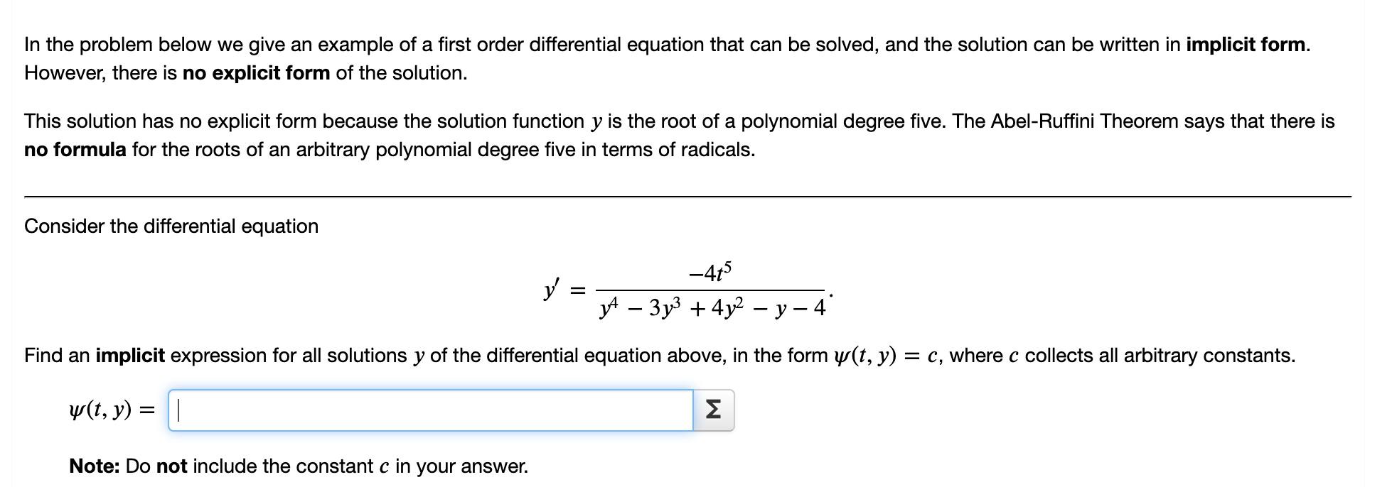 Solved In the problem below we give an example of a first | Chegg.com