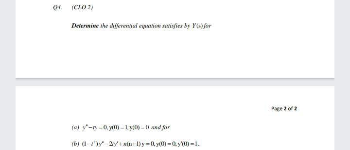 Solved 04. (CLO2) Determine the differential equation | Chegg.com