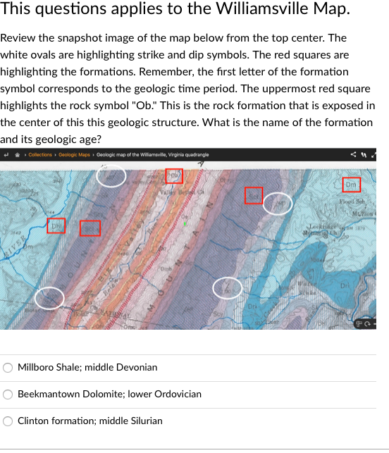 Solved This question applies to the Williamsville Map. | Chegg.com
