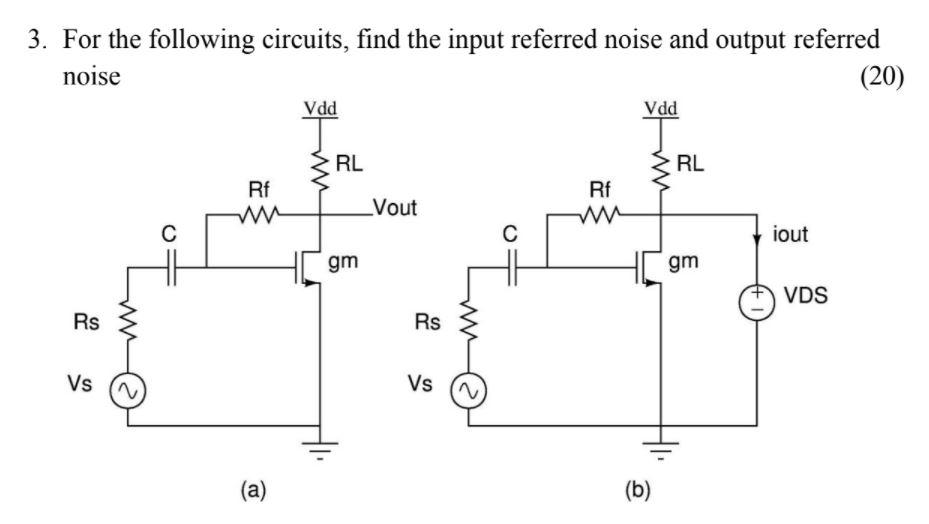 Solved 3. For the following circuits, find the input | Chegg.com