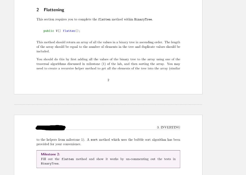 Solved 2 Flattening This section requires you to complete | Chegg.com