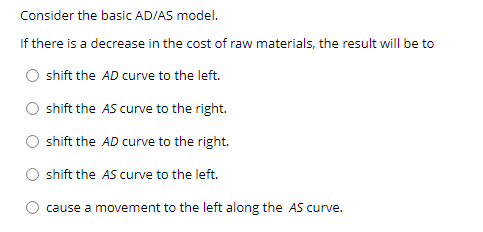Solved Consider the basic AD/AS model. If there is a | Chegg.com