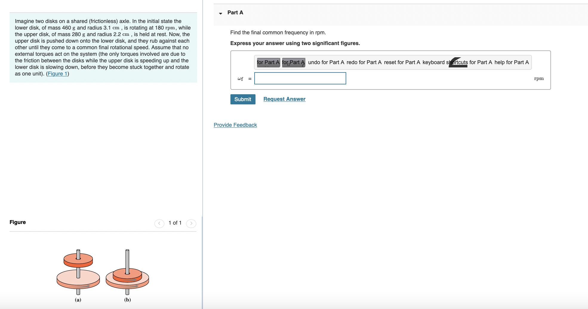 [Solved]: Imagine two disks on a shared (frictionless) axle