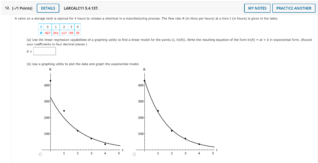 Solved 12. (-/1 Points) DETAILS LARCALC11 5.4.137. MY NOTES | Chegg.com