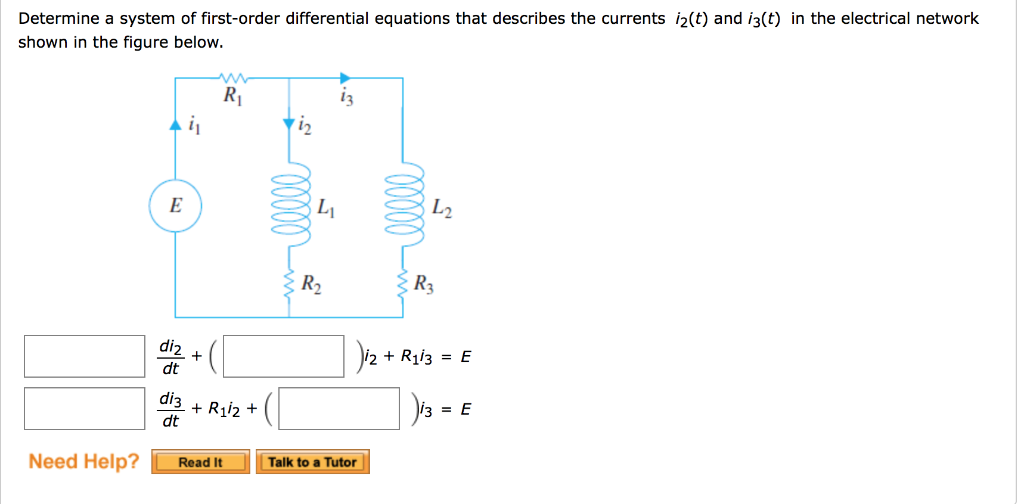 Solved Determine a system of first-order differential | Chegg.com
