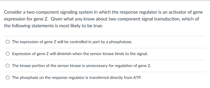 Solved Consider a two-component signaling system in which | Chegg.com