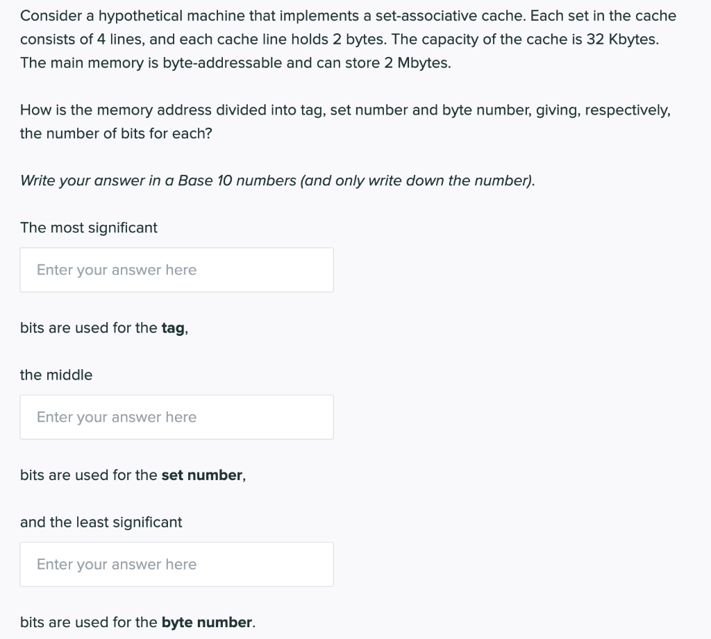 Solved Consider a hypothetical machine that implements a | Chegg.com