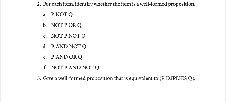 Solved 2. For each item, identify whether the item is a | Chegg.com