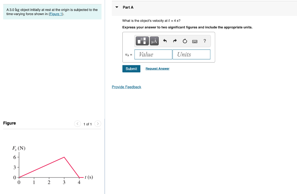 Solved Part A A 3 0 Kg Object Initially At Rest At The