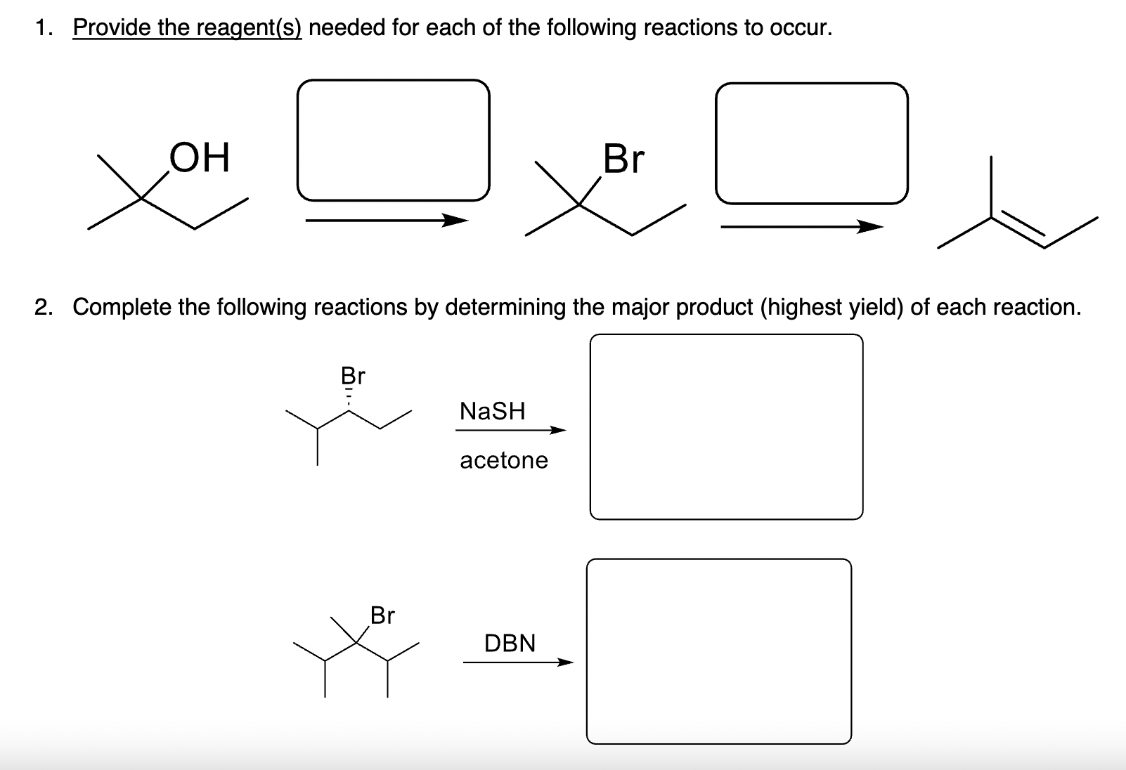Solved Provide the reagent(s) ﻿needed for each of the | Chegg.com
