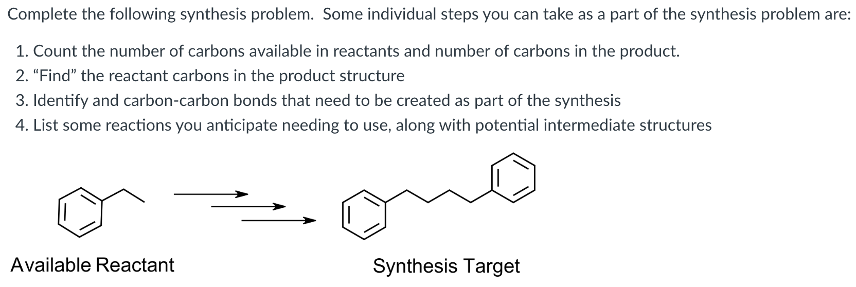 Solved Count the number of carbons available in reactants | Chegg.com