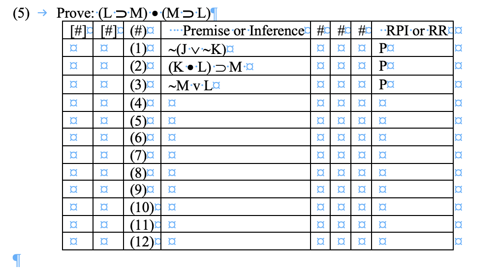 Proofs Using RPI and RR. Directions: Complete | Chegg.com