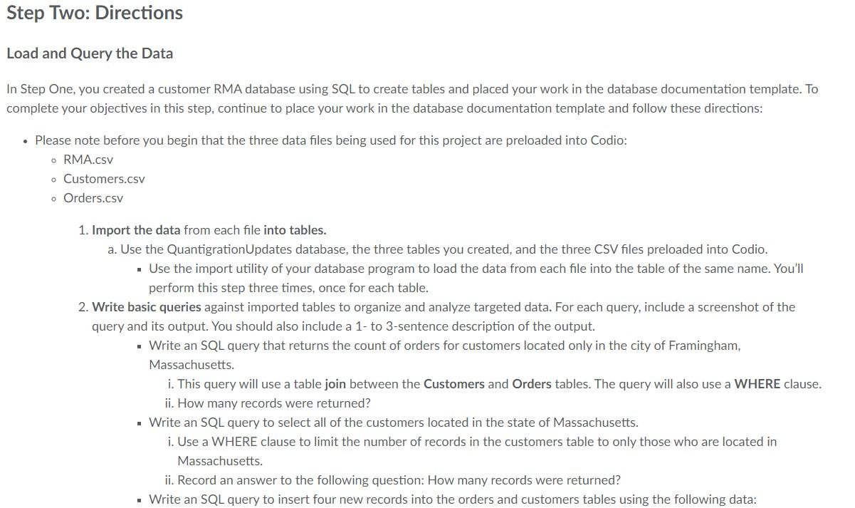Solved NEEDING HELP WITH PROJECT IN SQL. Due to the Length, | Chegg.com