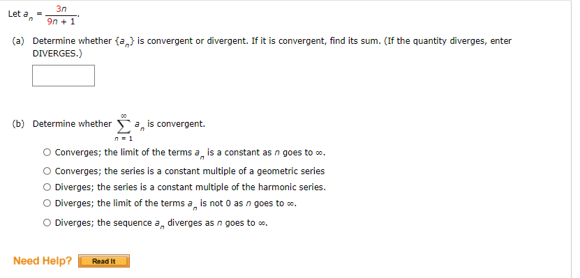 Solved Let a 3n = 9n + 1 (a) Determine whether {a} is | Chegg.com