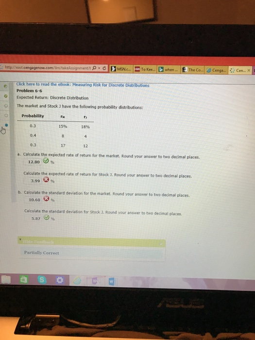 Solved Expected Return: Discrete Distribution The market | Chegg.com