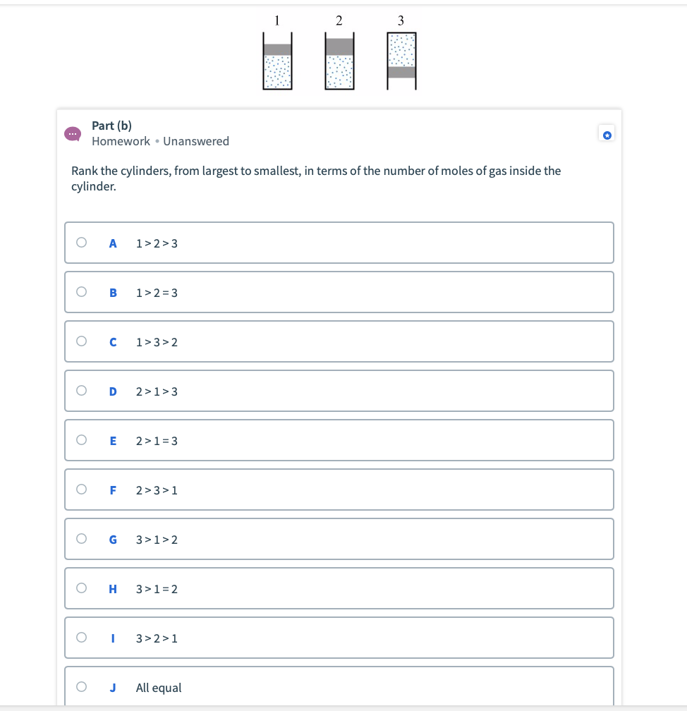 Solved Three identical cylinders are sealed with pistons | Chegg.com