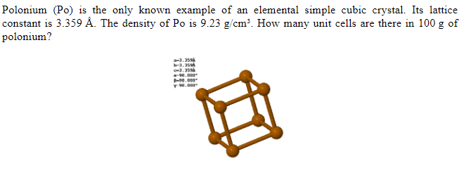 Solved Polonium (Po) is the only known example of an | Chegg.com