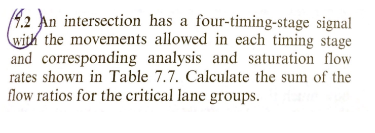 Solved 6.2 An intersection has a four-timing-stage signal | Chegg.com