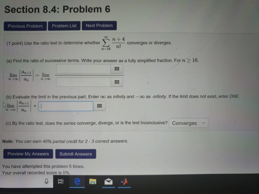 Solved Section 8.4: Problem6 Previous Problem Problem List | Chegg.com