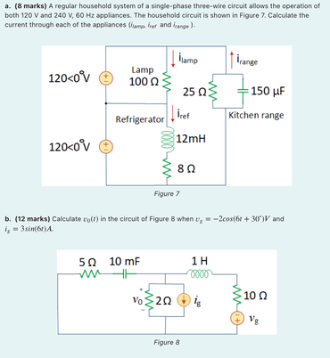 Solved a. (8 marks) A regular household system of a | Chegg.com