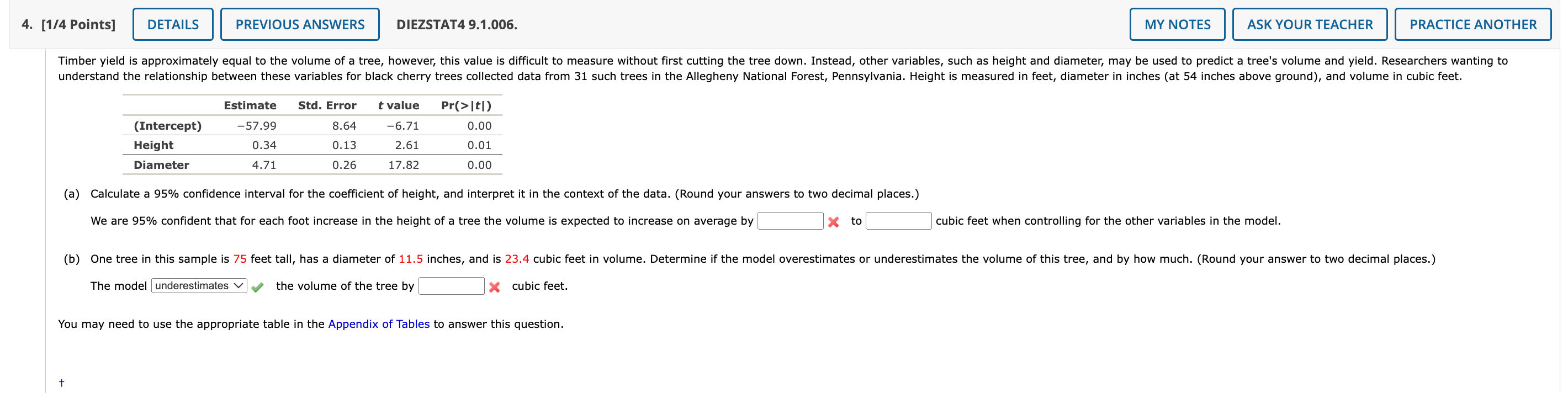 Solved (a) Calculate a 95% confidence interval for the | Chegg.com