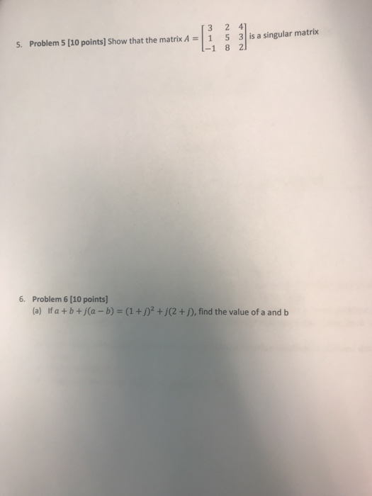 Solved 5. Problem 5 [10 points] Show that the matrix A 1 5 3 | Chegg.com