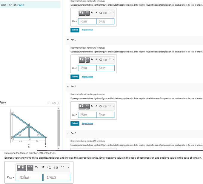 Solved et R1=A2=3kN⋅ Gave 1 Expess your answer to three | Chegg.com