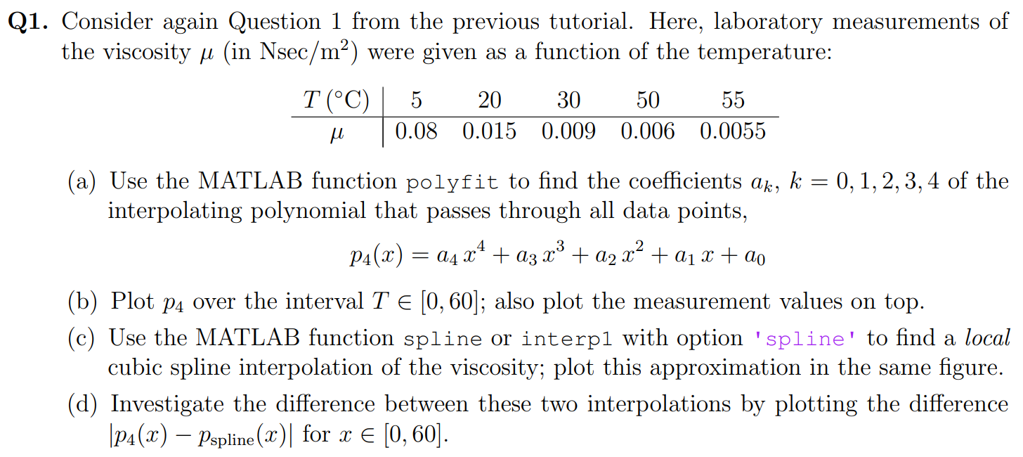 Solved Q1. Consider again Question 1 from the previous | Chegg.com