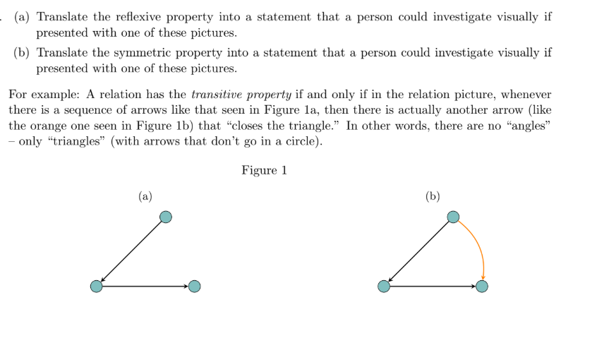 Solved (a) Translate the reflexive property into a statement | Chegg.com