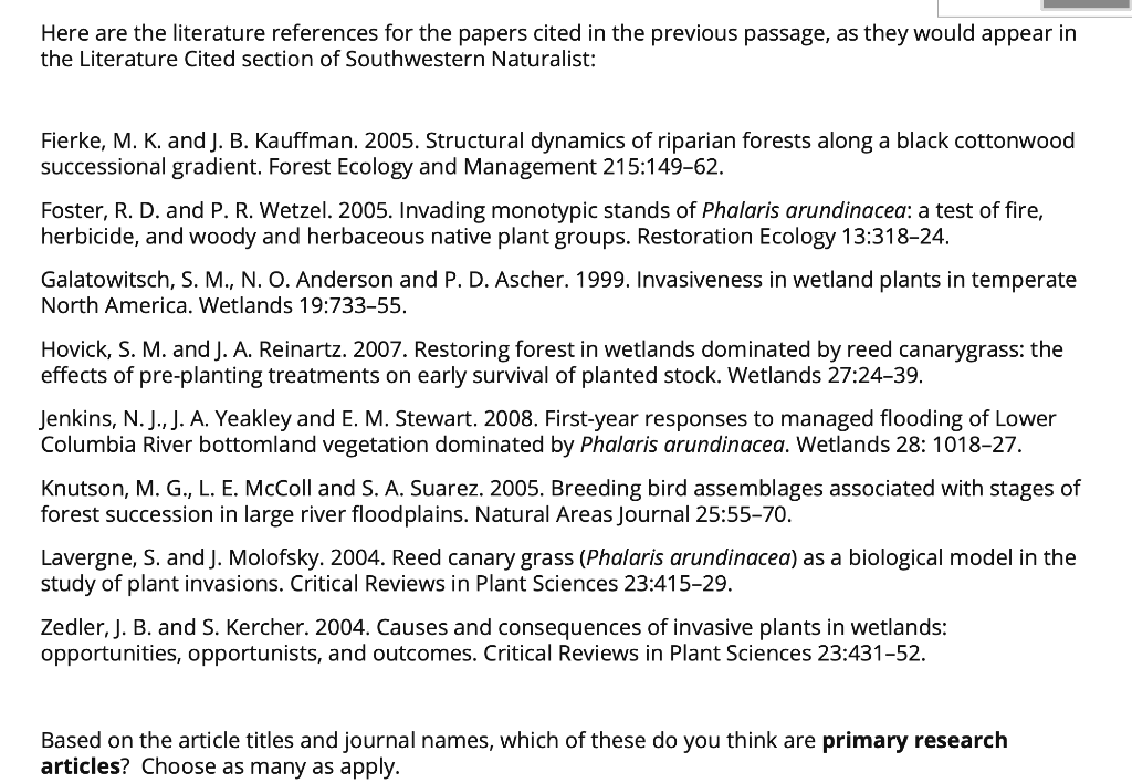 Solved Here are the literature references for the papers | Chegg.com