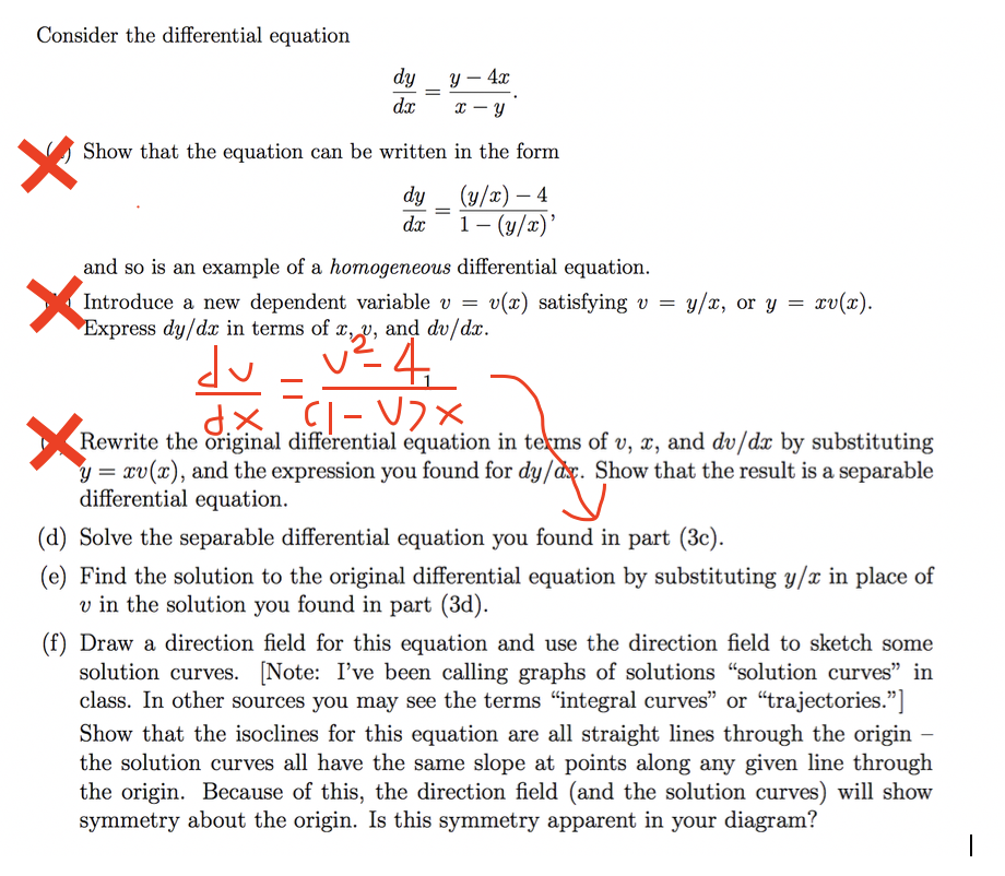 Solved Consider the differential equation Show that the | Chegg.com