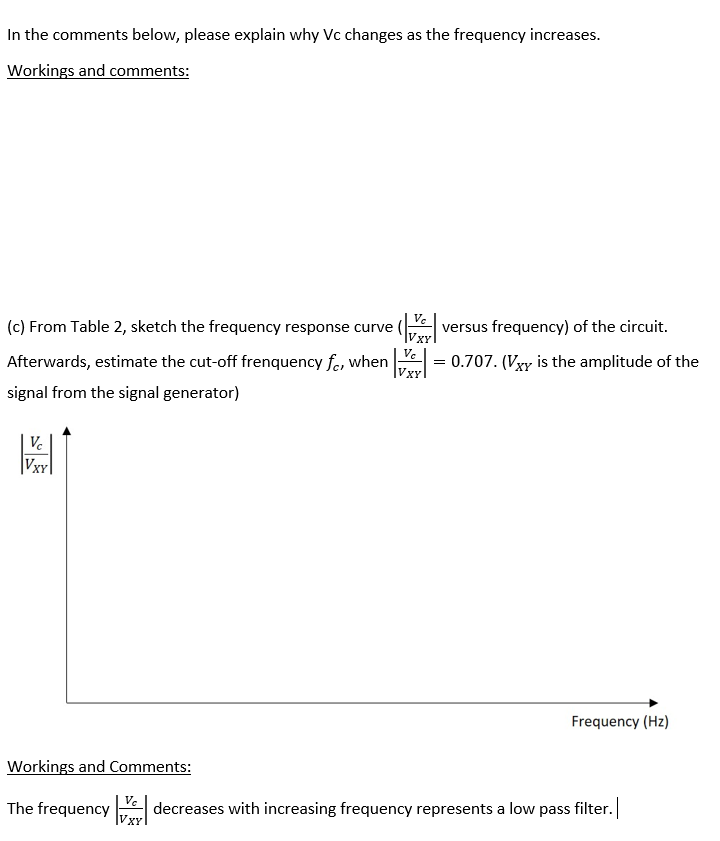 Solved 4. Low-pass RC Circuit Construct the circuit in | Chegg.com