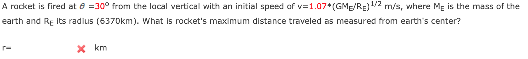 Solved A rocket is fired at θ=30∘ from the local vertical | Chegg.com