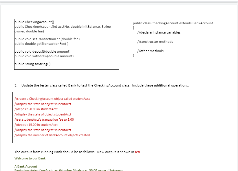 Solved Ch 12 Program 1: Inheritance - BankAccount and | Chegg.com