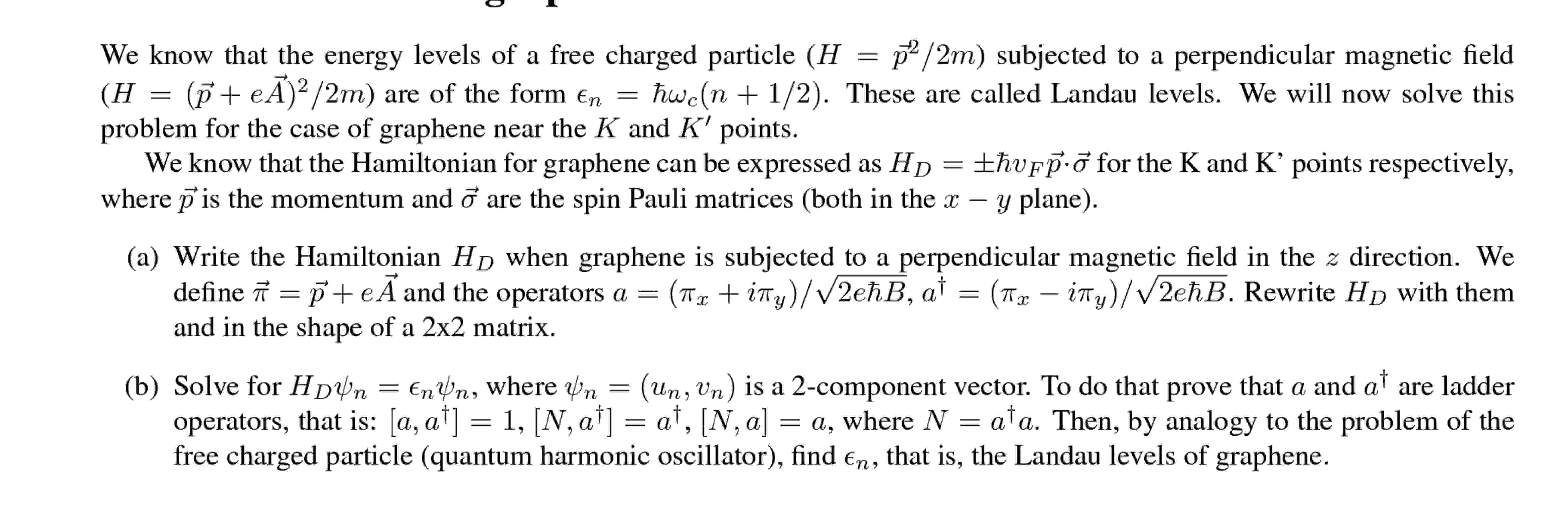 Solved We know that the energy levels of a free charged | Chegg.com