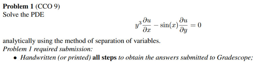 Solved Problem 1 (CCO 9)Solve the | Chegg.com