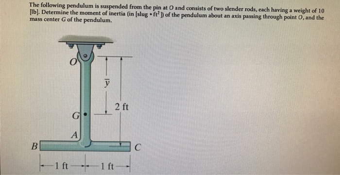 Solved The following pendulum is suspended from the pin at O | Chegg.com