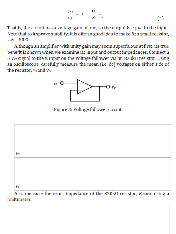 Voltage FollowerAs a special case of a non-inverting | Chegg.com
