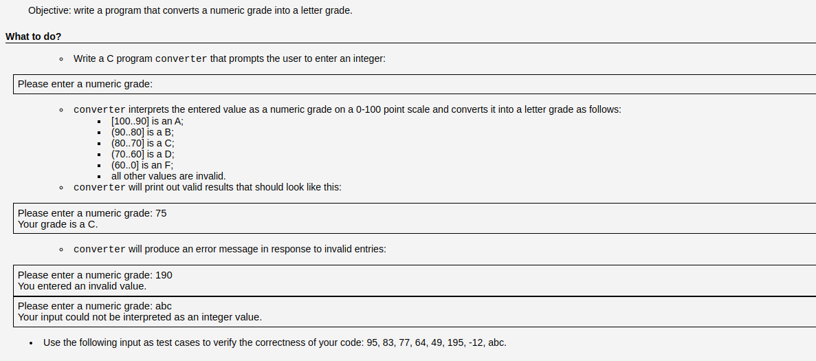 Solved Objective Write A Program That Converts A Numeric 3533