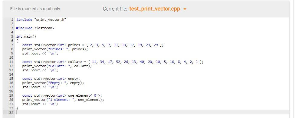 Solved 8.1 Ch 8 Ex 2 - print vector Write a function called | Chegg.com