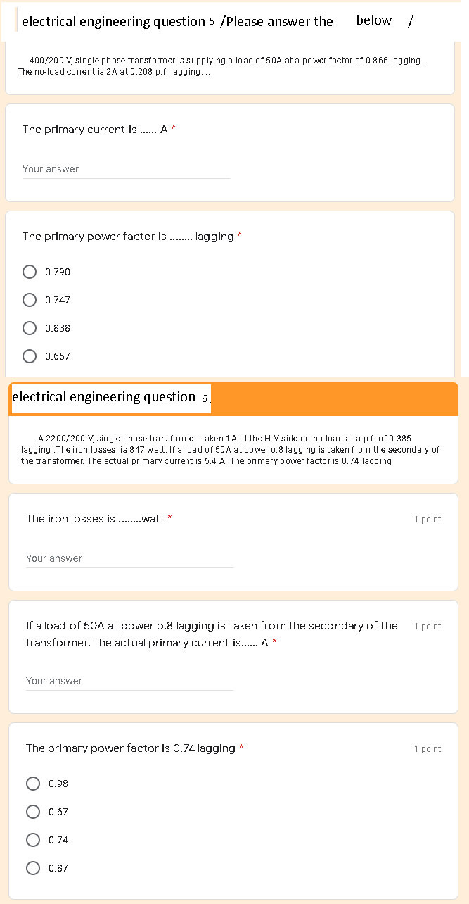 Solved electrical engineering question 5 /Please answer the | Chegg.com