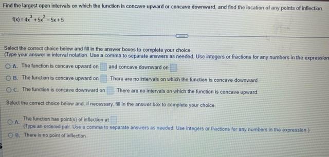 Solved Find the largest open intervals on which the function | Chegg.com