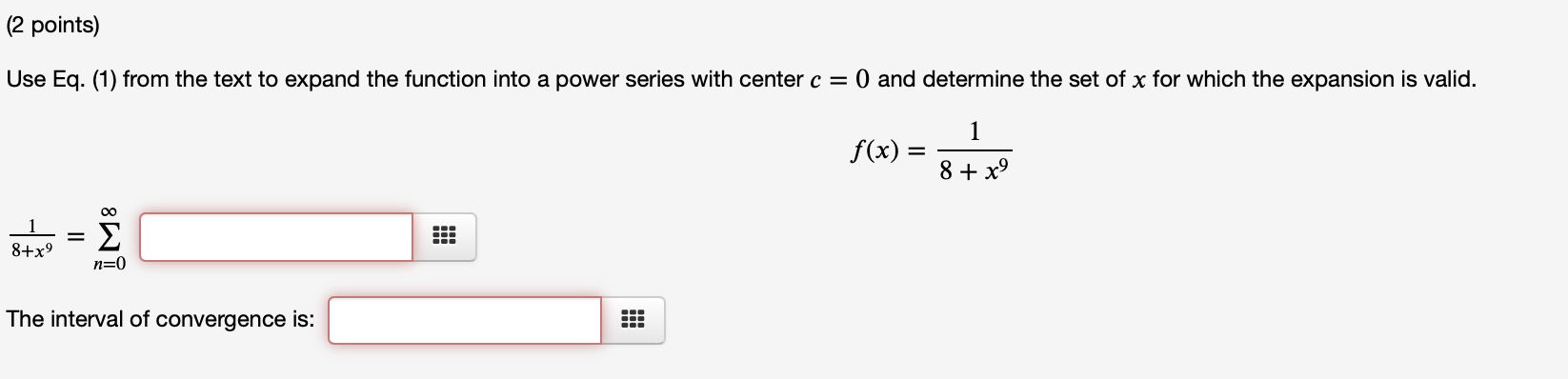 Solved (2 ﻿points)Use Eq. (1) ﻿from the text to ﻿expand the | Chegg.com