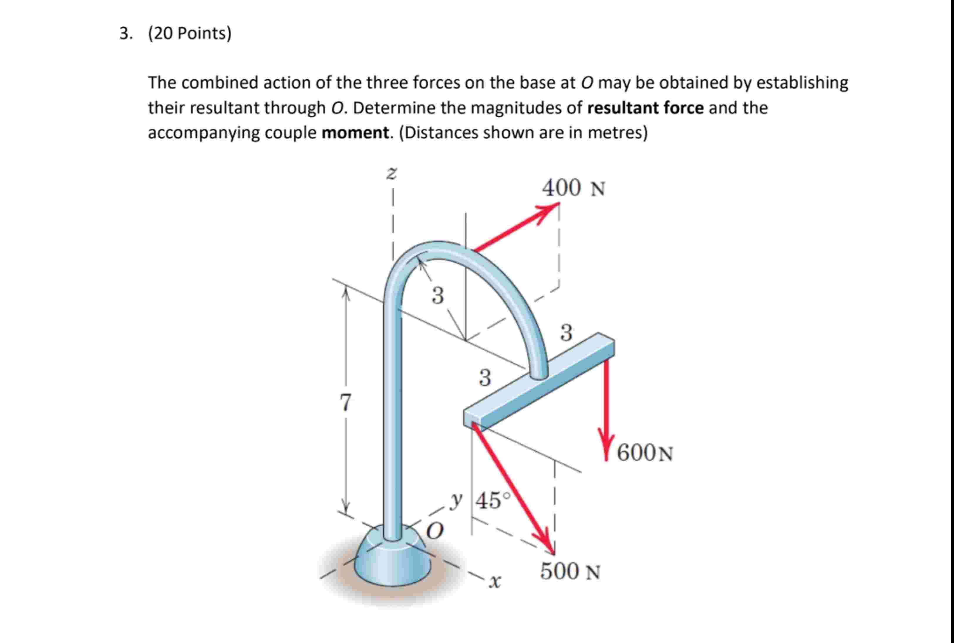 Solved 3. (20 ﻿Points) ﻿The combined action of the three | Chegg.com