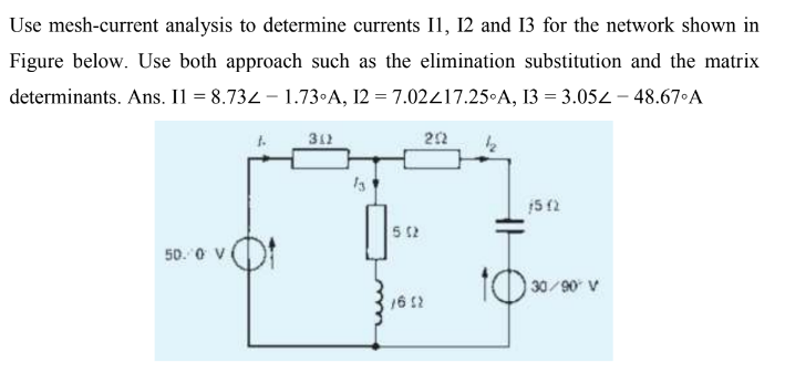 Solved Use mesh-current analysis to determine currents I1, | Chegg.com