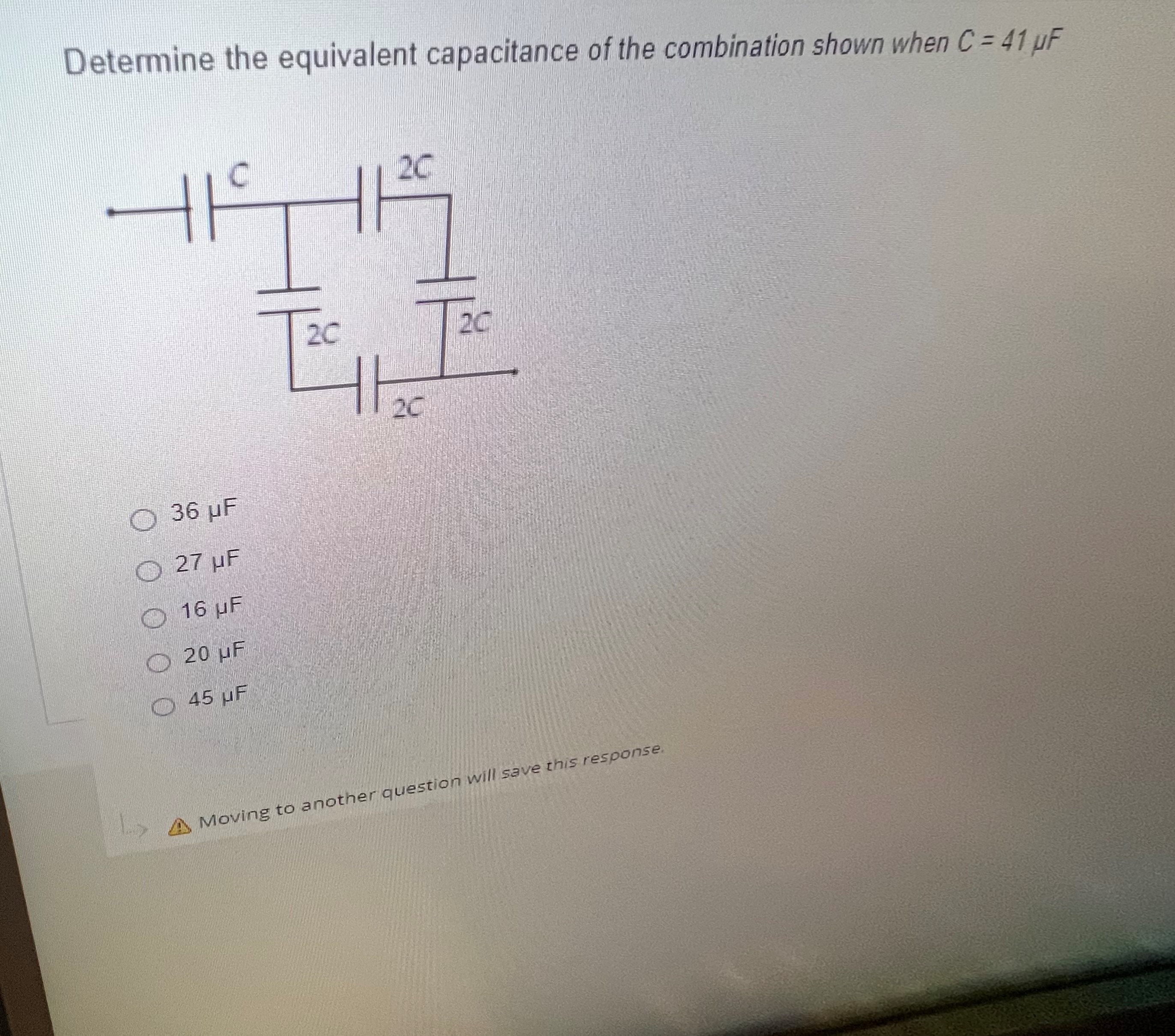 Solved Determine the equivalent capacitance of the | Chegg.com