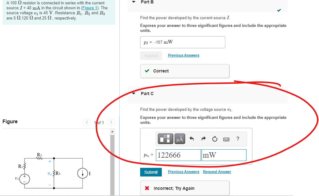 Solved Please find the power developed by the voltage source | Chegg.com
